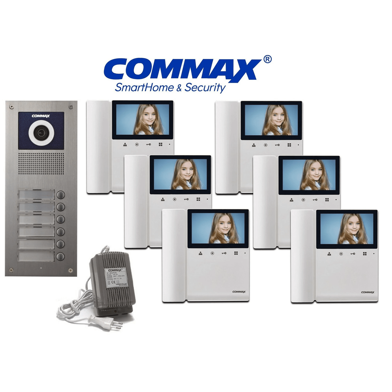 Kit de Video Portero para 6 Departamentos DRC-6UC – COMMAX – Protec Peru